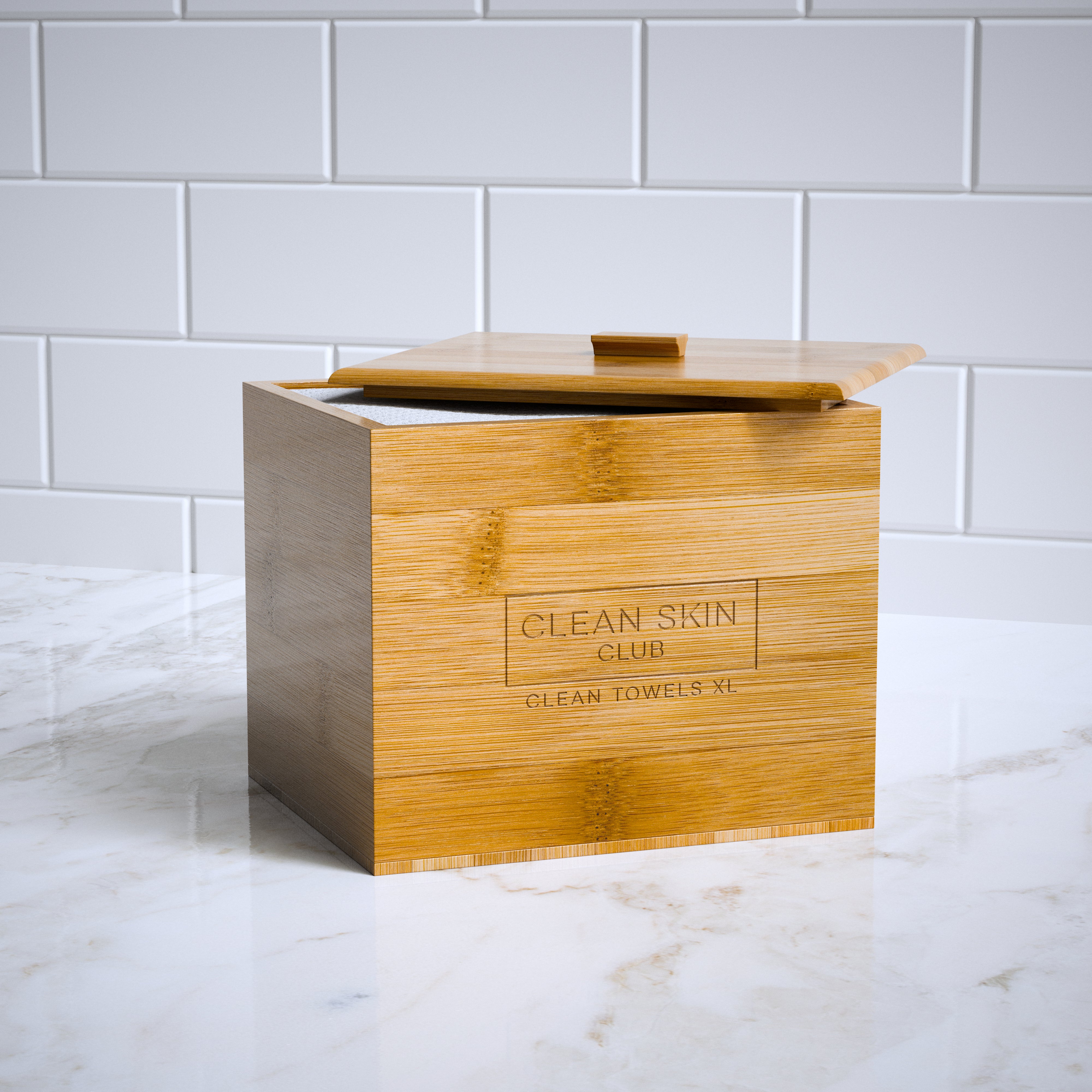 Luxe Bamboo Box with Cover – Clean Skin Club UK