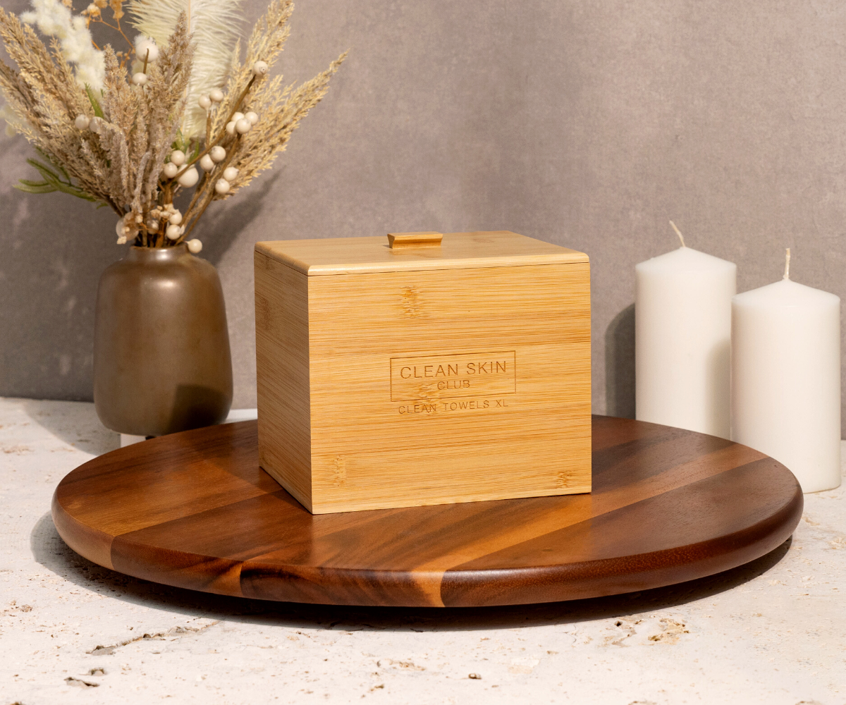 Luxe Bamboo Box with Cover – Clean Skin Club UK